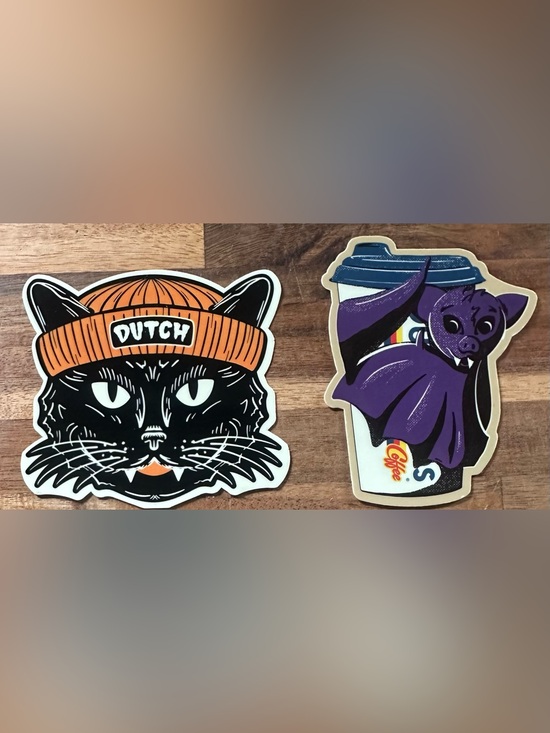 Dutch Bros | Other | Dutch Bros Glow In The Dark Sticker Set Of 2 ...